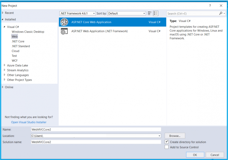 Deploying Asp Core 2 0 Mvc Application To Azure Web Apps Using