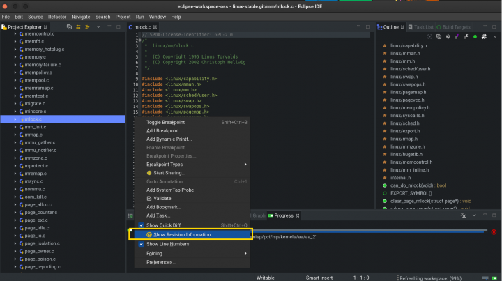 Configuring Eclipse To Show Git Revision Information Similar To Git Blame In Editor Systutorials