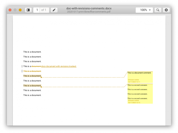 Printing Comments in Page Margins in LibreOffice - SysTutorials